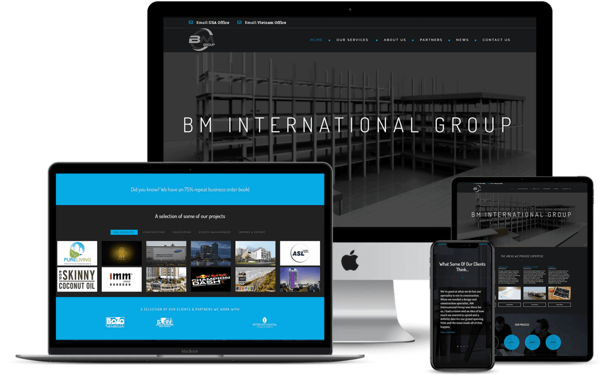 BM Interntional Group - Web Design Saigon